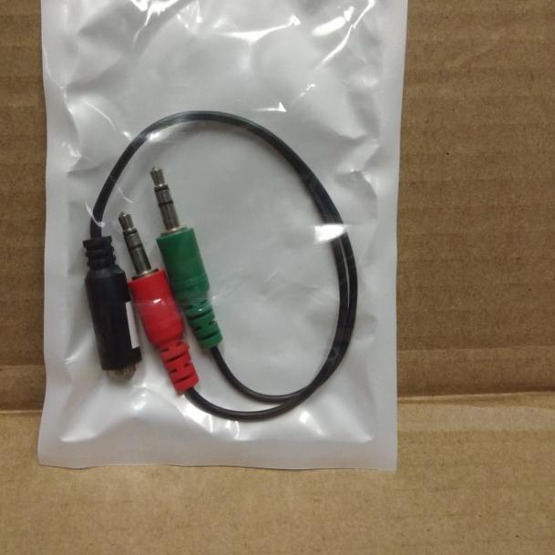 Jual KABEL SPLITTER MIC SPEAKER MALE TO AUDIO FEMALE / AUDIO SPLITER ...