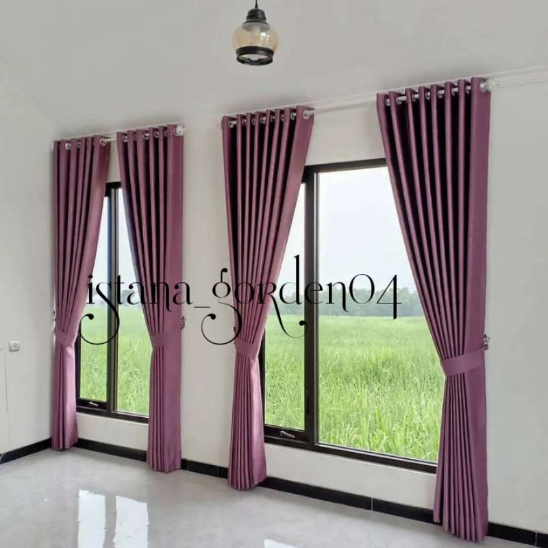 Jual Gorden Hordeng Gordyn Blackout Jendela Rumah Pintu Minimalis Glosi ...