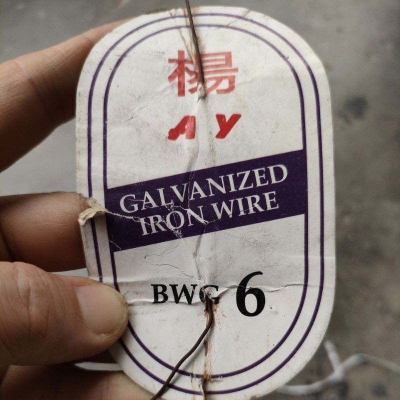 Jual Per meter KAWAT BWG 6 KAWAT GALVANIS 4,8 MM GANTUNGAN BARANG ...