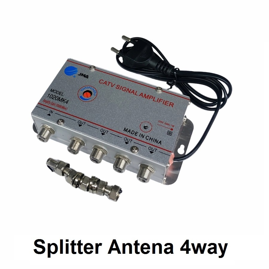Jual Splitter Antena TV 4 cabang - Antena paralel CATV Signal Amplifier ...
