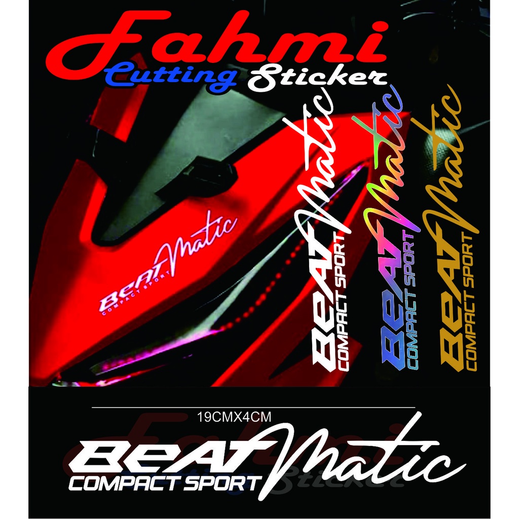 Jual STICKER CUTTING BEAT COMPACT MATIC 18X4CM | Shopee Indonesia