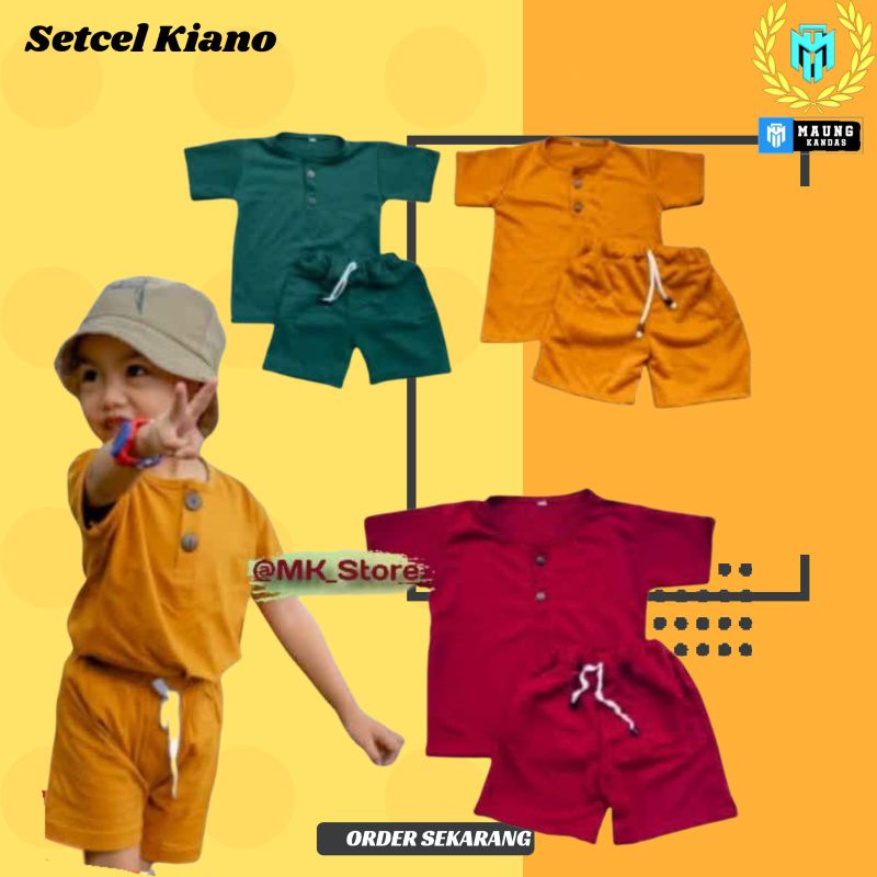 Jual Setelan Kiano Anak Retro 1-5 Tahun Set Baju Anak | Shopee Indonesia