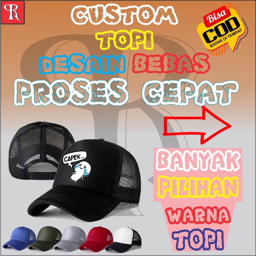 Jual Topi Trucker + Custom Design Bebas Full Warna/Desain Suka Suka ...