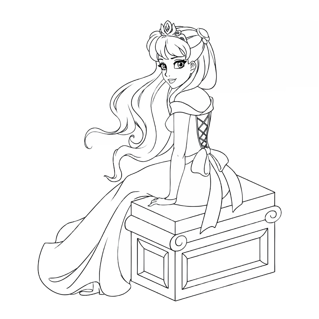 Jual Gambar Sketsa Mewarnai ~ PRINCESS/ Seketsa Lukis / Drawing Sketch ...