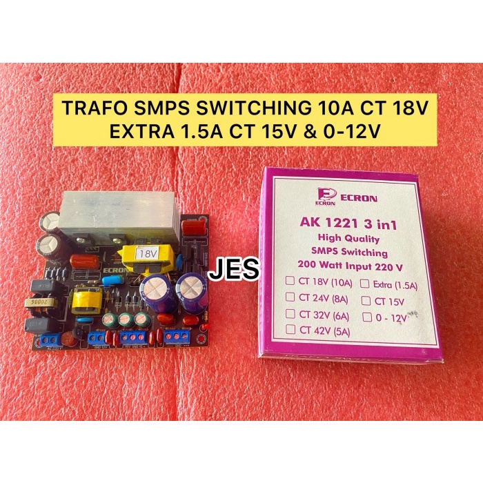 Jual TRAFO SMPS SWITCHING 10A CT 18V EXTRA 1.5A CT 15V & 0-12V | Shopee ...