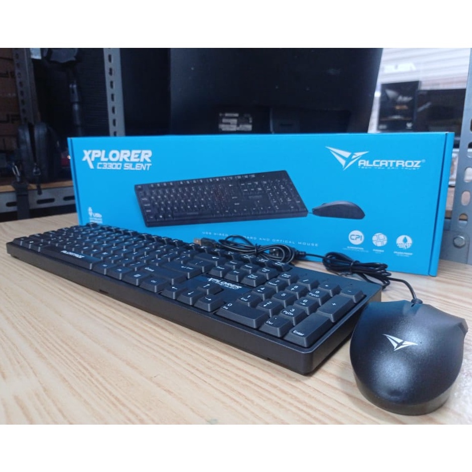 Jual Keyboard & Mouse Combo alcatroz Xplorer C3300 Silent | Shopee ...