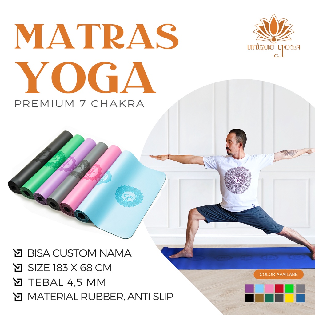 Jual Matras Yoga Premium 7 Chakra Align Alas Pilates Mat Sekelas ...
