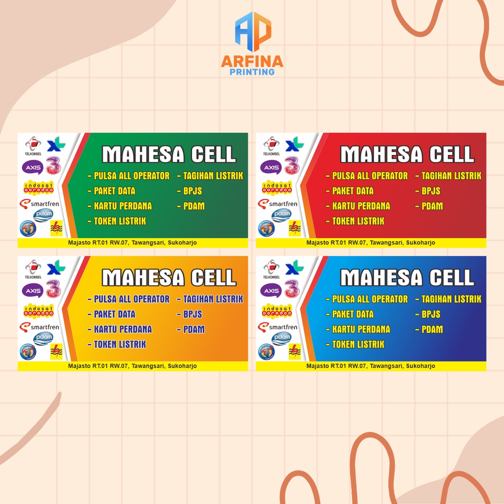 Jual Spanduk Banner Konter / Celluler | Shopee Indonesia