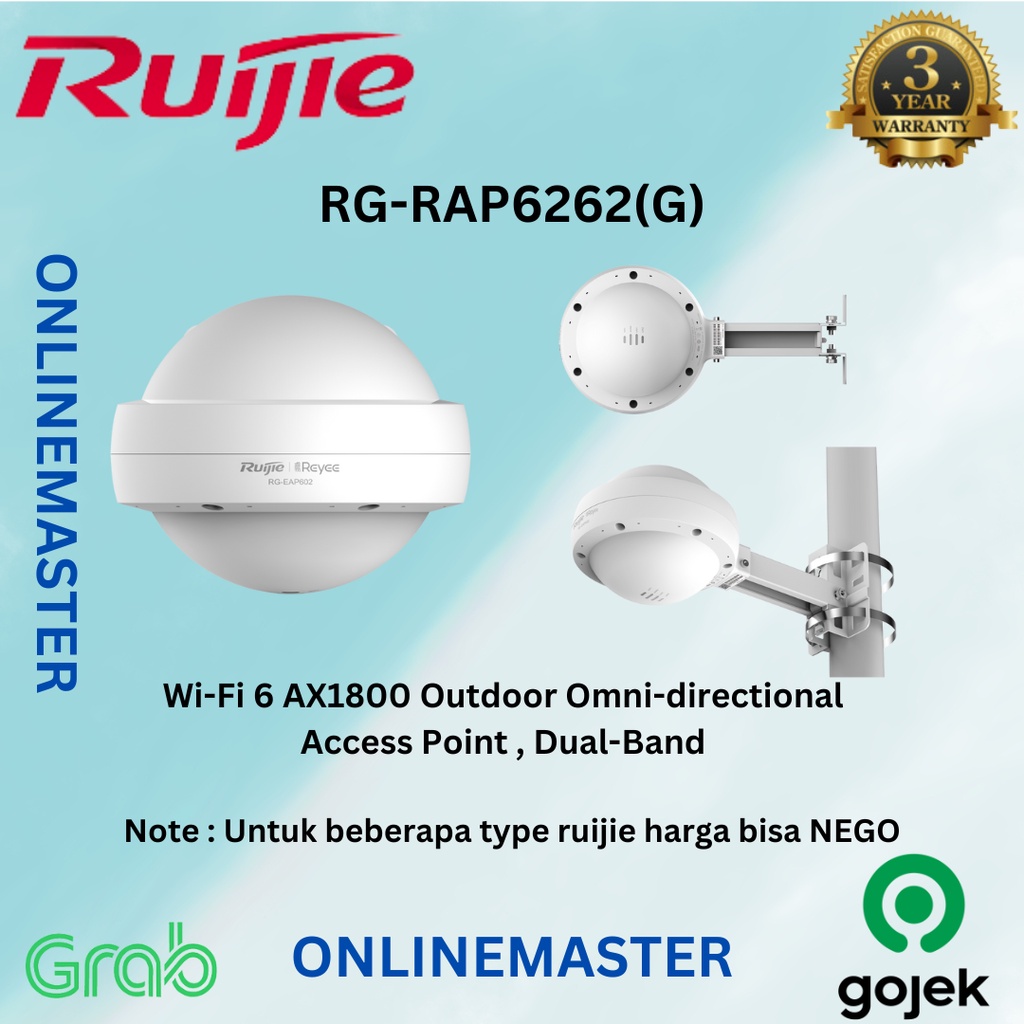 Jual Ruijie RG-RAP6262(G) Wi-Fi 6 Outdoor AP pengganti RG-EAP602 ...