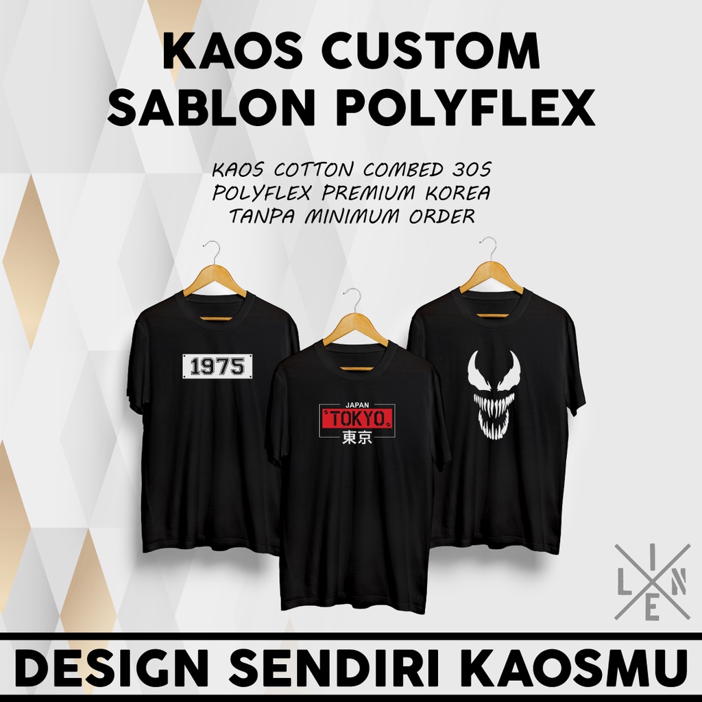 Jual Kaos Sablon Custom Satuan Gambar, Kata-kata atau Text Sendiri ...