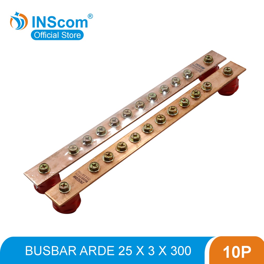 Jual BUSBAR ARDE TEMBAGA 25 X 3 X 300 / TERMINAL NOL PLAT ISOLATOR ...