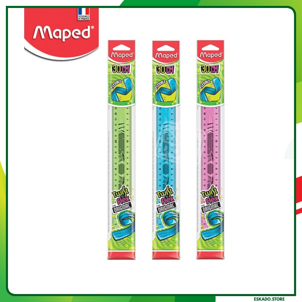 Jual Penggaris Maped Twist'n Flex 30 cm / Penggaris Elastis / Penggaris ...