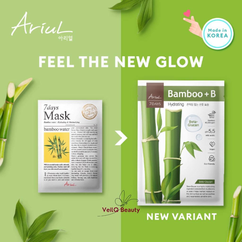 Jual ARIUL 7 Days Sheet Mask Masker Tissue Kertas Lemon Green Tea Tree ...