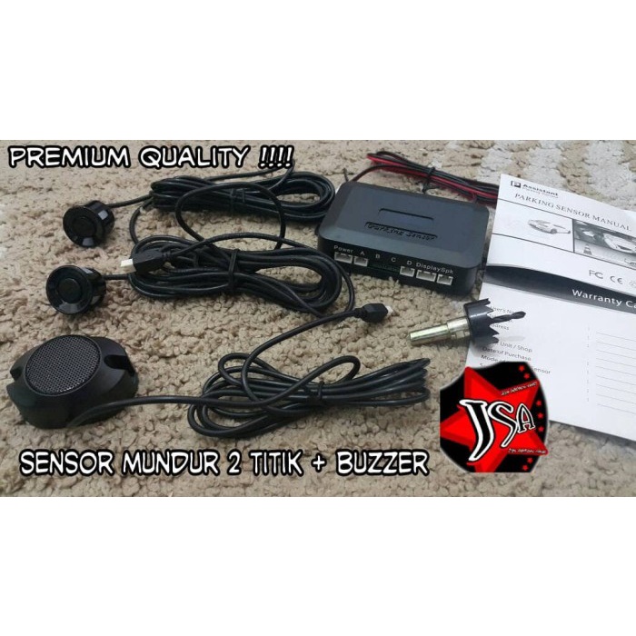 Jual Sensor mundur atret parkir 2 titik mata sensor + bunyi beep buzzer ...