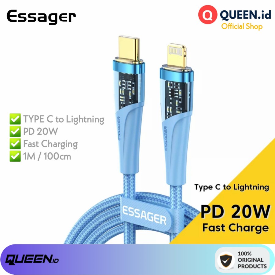 Jual Essager Kabel Data Charger USB TYPE C To Lightning iPhone 1M 20W ...