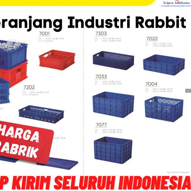 Jual Keranjang Plastik industri Keranjang Plastik Box Container Rabbit ...
