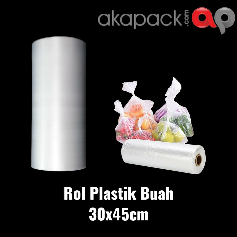 Jual Rol Plastik Buah 30x45cm / Rol Plastik Buah Sayur / Rol Plastik ...