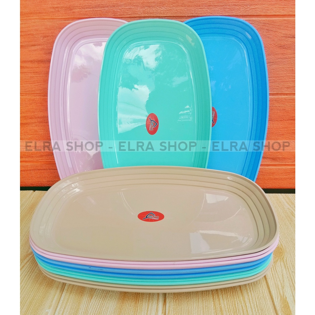 Jual promo 6 pcs piring lodor persegi panjang/piring saji/piring lauk ...