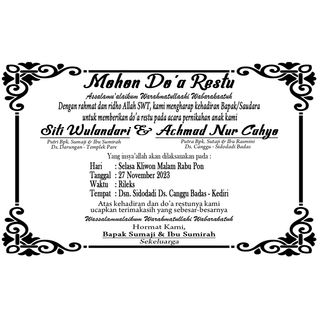 Jual Kertas Undangan Pernikahan (Tonjokan) Nasi Kotak | Shopee Indonesia