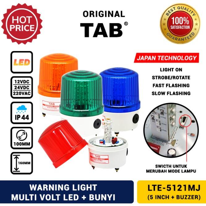 Jual Lampu Led Warning Light Rotary 5 Inch Bunyi Buzzer Multivolt Ac/Dc ...