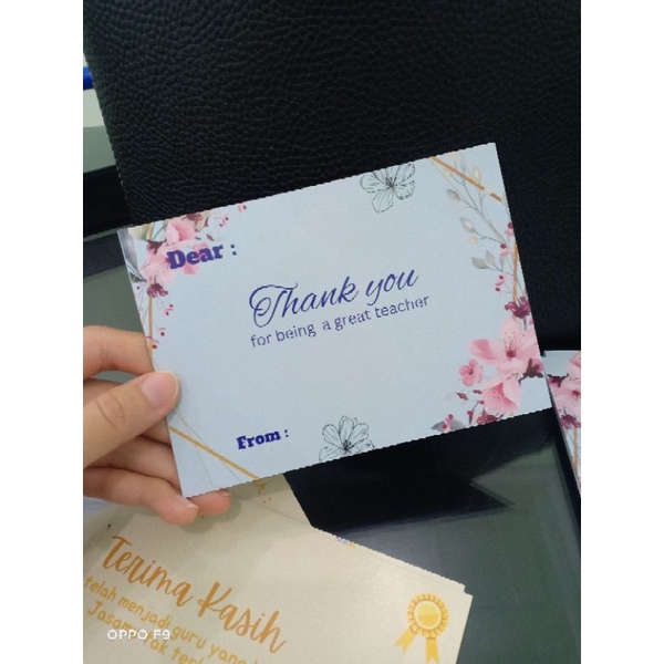 Jual Kartu ucapan perpisahan hari guru terima kasih guru kado guru teachers day gift teacher ...