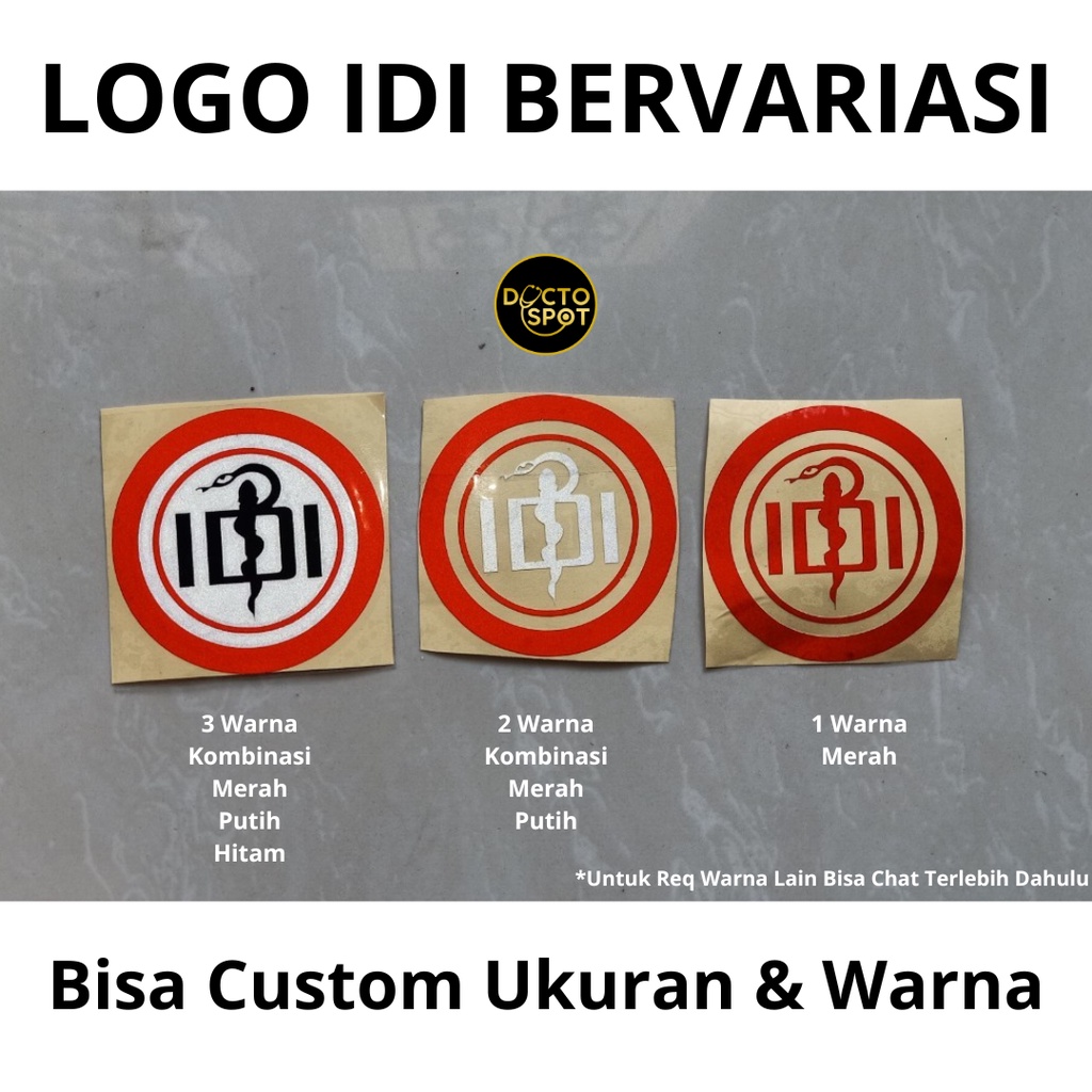 Jual Stiker Logo IDI Bervariasi Bisa Custom Ukuran dan Warna Sesuai ...