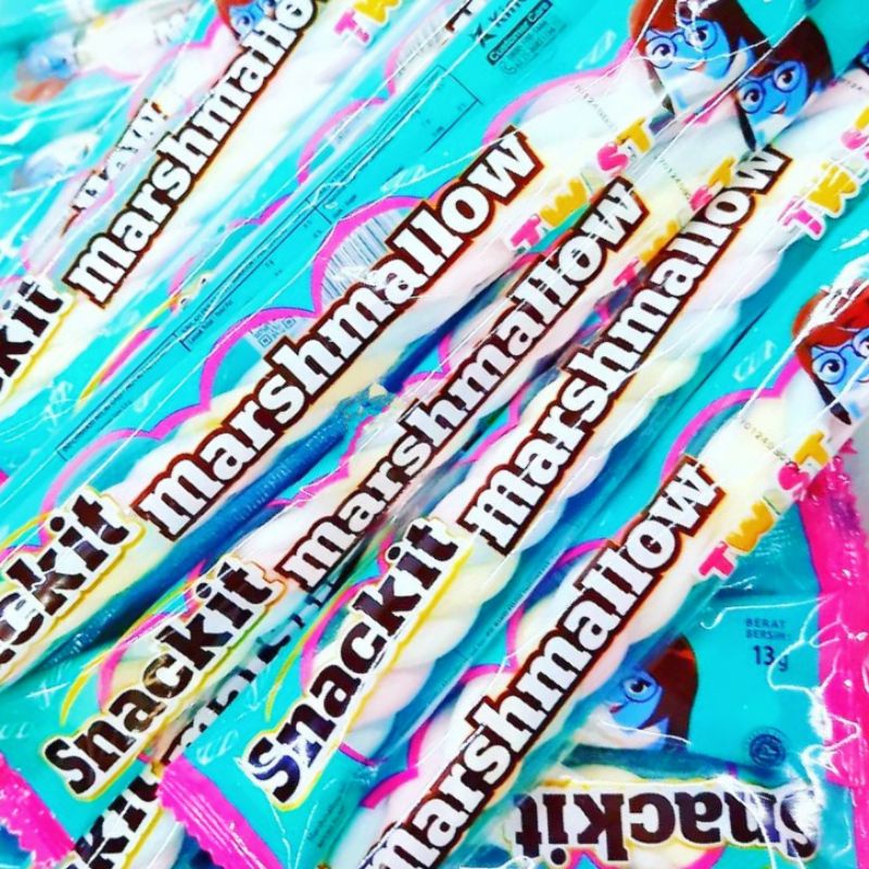 Jual SNACKIT MARSHMALLOW TWIST ISI 15 BUNGKUS | Shopee Indonesia