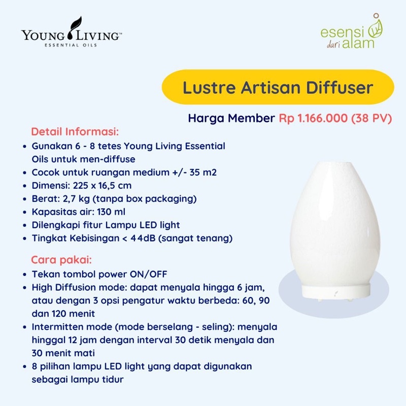 Jual Lustre Artisan Diffuser original YL (SOLD COD) | Shopee Indonesia
