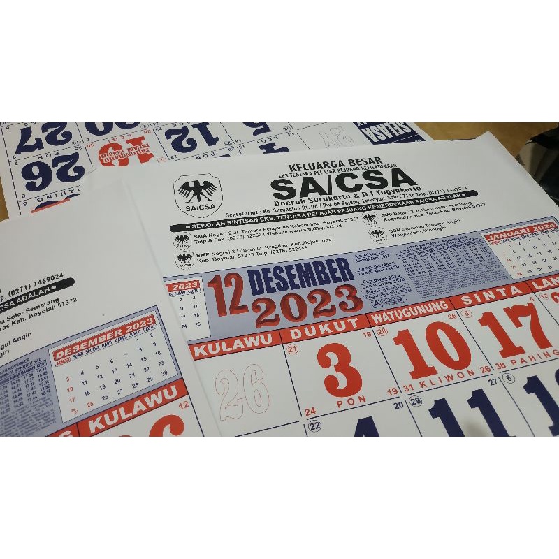 Jual Cetak Kalender Gratis Sablon (JUMBO) 2026 | Shopee Indonesia