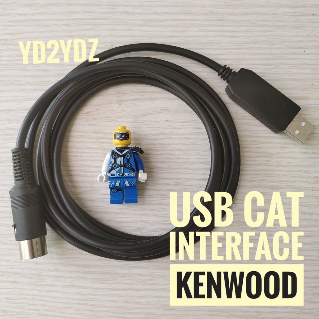 Jual kabel usb cat kenwood ts 450 690 790 850 950 ts450 ts-450s rs232 6pin din control interface ...