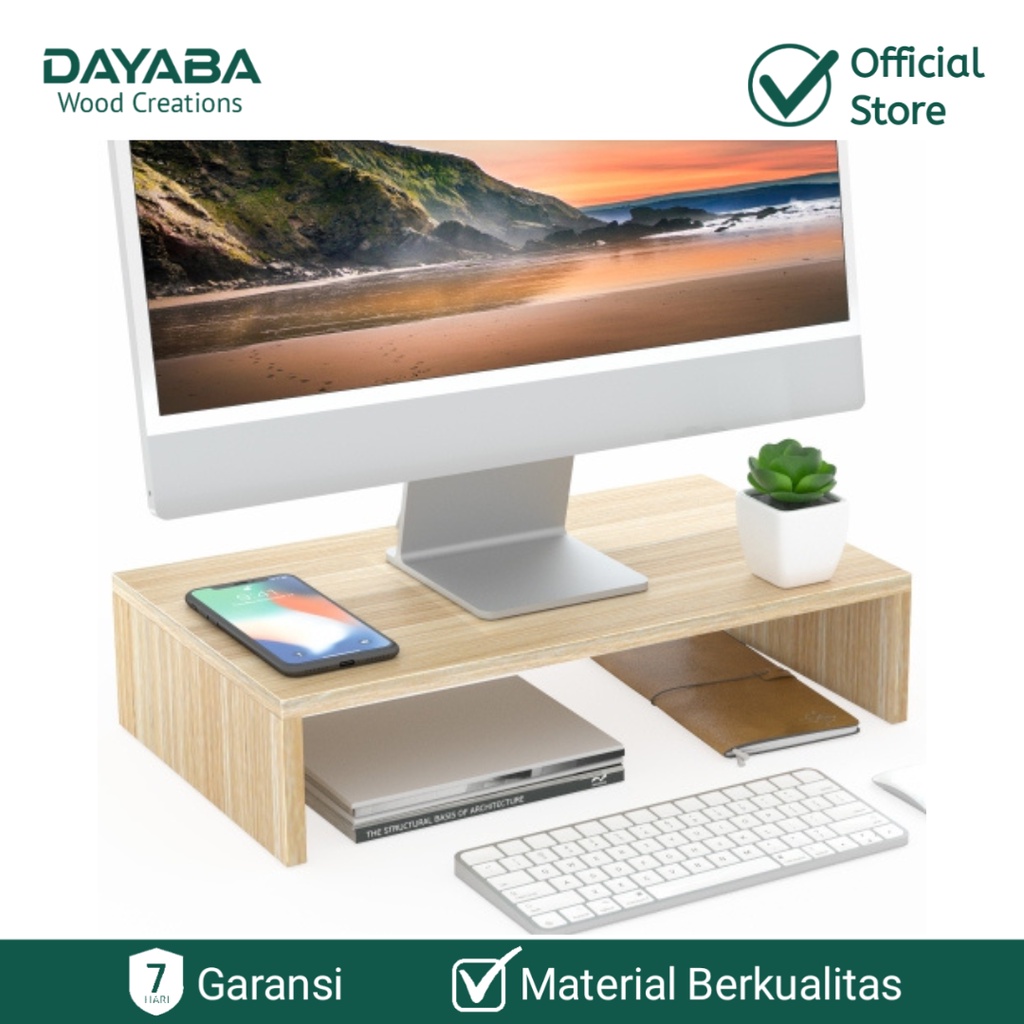 Jual Meja Dudukan Monitor / Stand TV Laptop Kayu Solid Mahoni | Shopee ...
