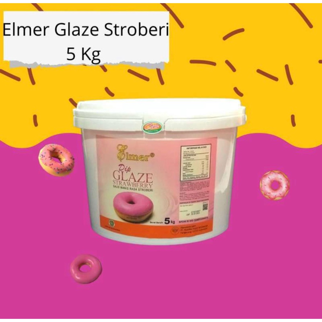 Jual Elmer Dip Glaze 5kg SEMUA RASA / Topping Donat | Shopee Indonesia