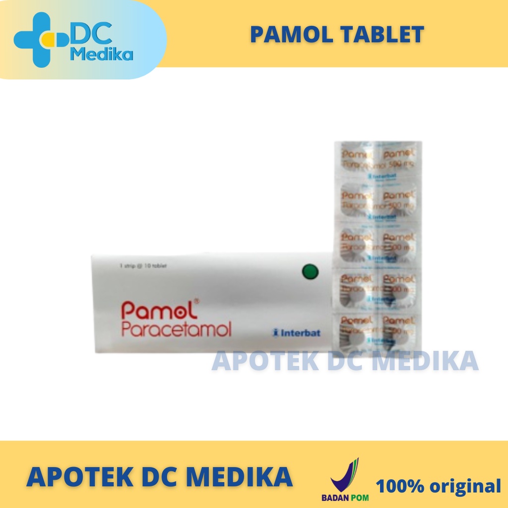Jual PAMOL TABLET/STRIP/OBAT DEMAM/OBAT SAKIT KEPALA/OBAT NYERI ...