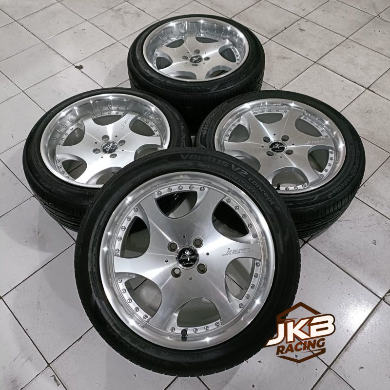 Jual VELG SECOND REPLIKA KRANZE R17 BAUT 4X100 + BAN HANGKOOK 205/50 ...