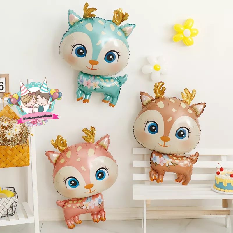 Jual WINDBLOWN BALON FOIL HEWAN RUSA IMUT / DEKORASI PESTA ANAK RUSA ...