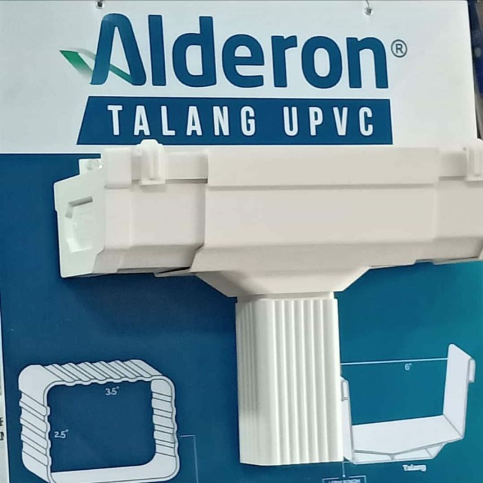 Jual Aksesoris talang air hujan atap genting Alderon UPVC Putih : tutup ...