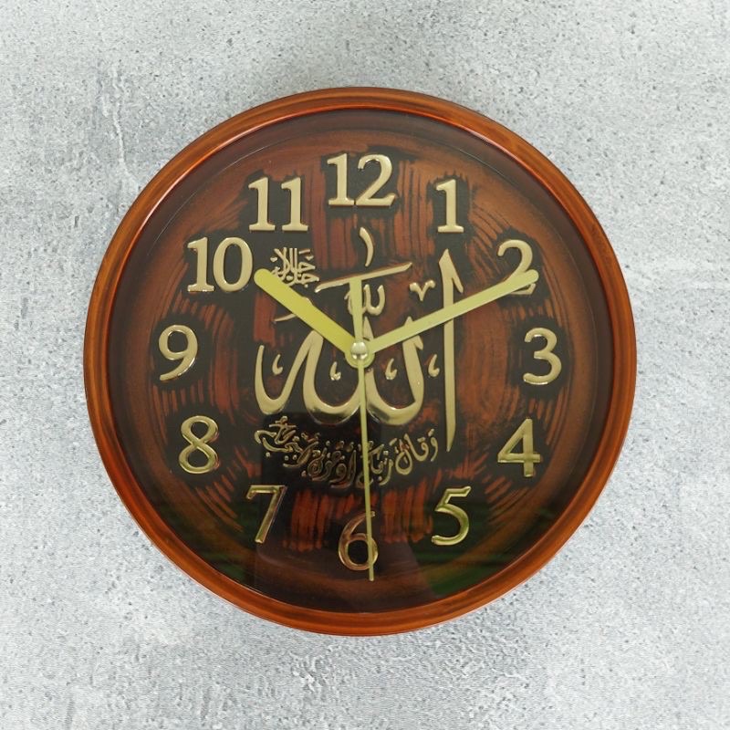 Jual Jam Meja Kaligrafi Jam Dinding Minimalis Muslim Arab Lafadz Allah ...