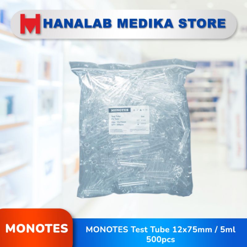 Jual MONOTES Test Tube 12x75mm / 5ml 500pcs | Shopee Indonesia
