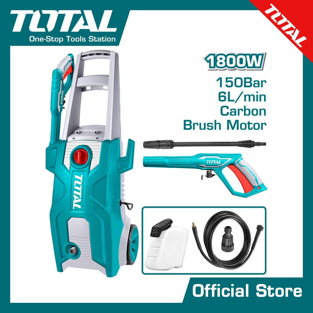 Jual TOTAL High pressure washer cleaner 1800W 150Bar (2200PSI) TGT11356 Industrial | Shopee ...