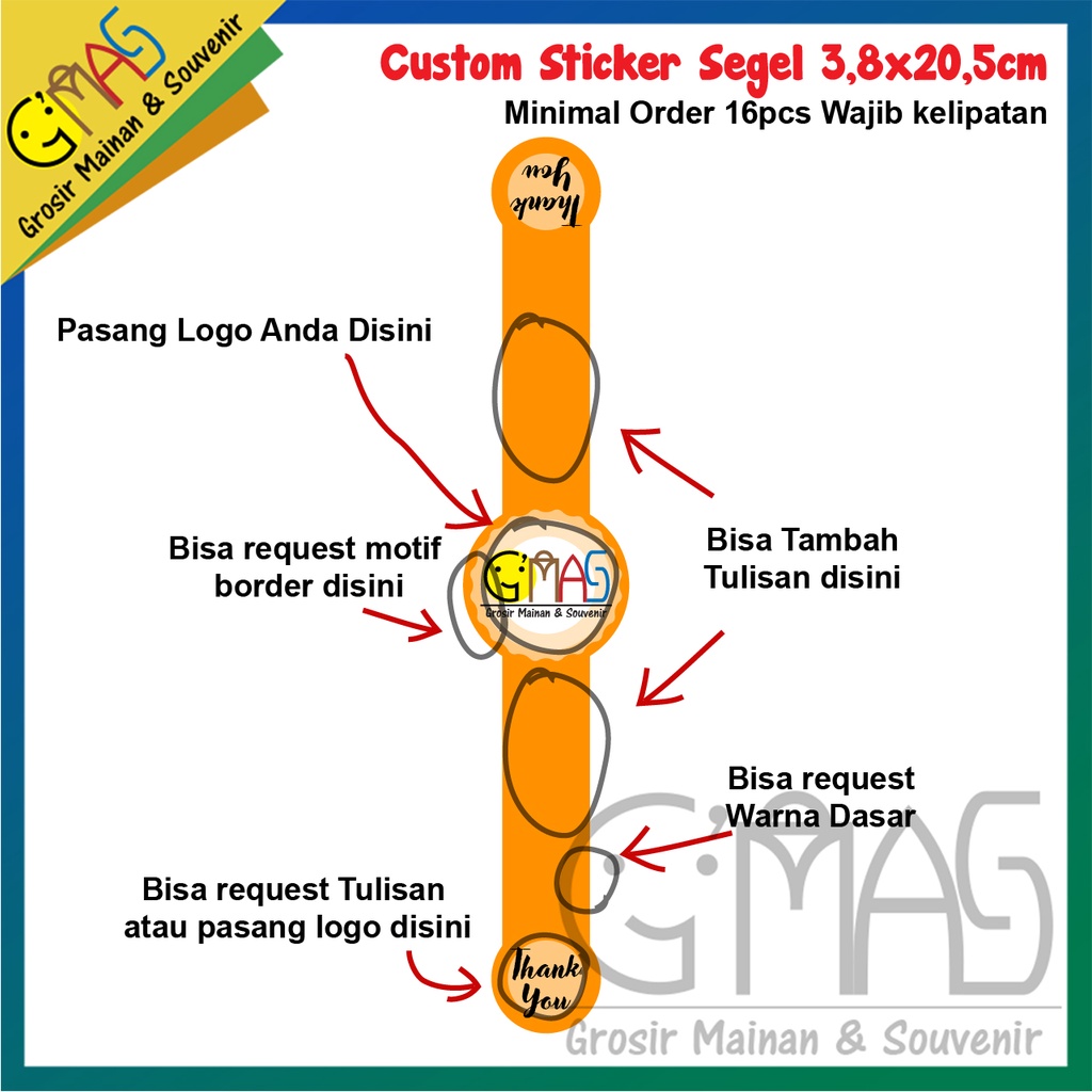 Jual Custom Sticker segel seal sticker botol stiker sticker toples ...