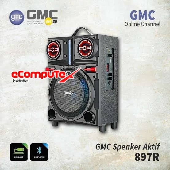 Jual SPEAKER KARAOKE KOPER GMC 897R / 897 R 8 INCH BLUETOOTH MIC ...