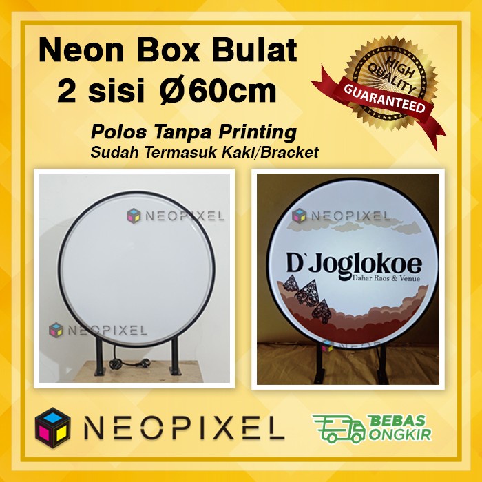 Jual NEON BOX NEON SIGN BULAT ACRYLIC DIA 60 CM 2 SISI MURAH TANPA ...