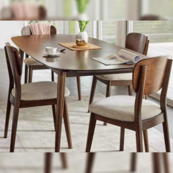 Jual Set Meja Makan Minimalis Kayu Jati Meja Makan 4 Kursi Terbaru Jok Busa | Shopee Indonesia