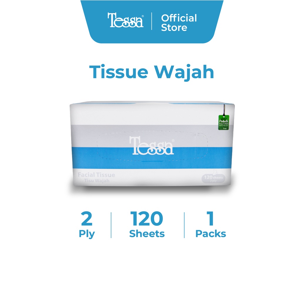 Jual Tessa Facial Tissue Box (120 sheets x 2ply) | Shopee Indonesia