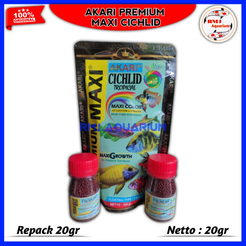 Jual PELET AKARI PREMIUM MAXI CICHLID 20GRAM 1MM PAKAN IKAN AKARI PREMIUM MAXI CICHLID PELET ...