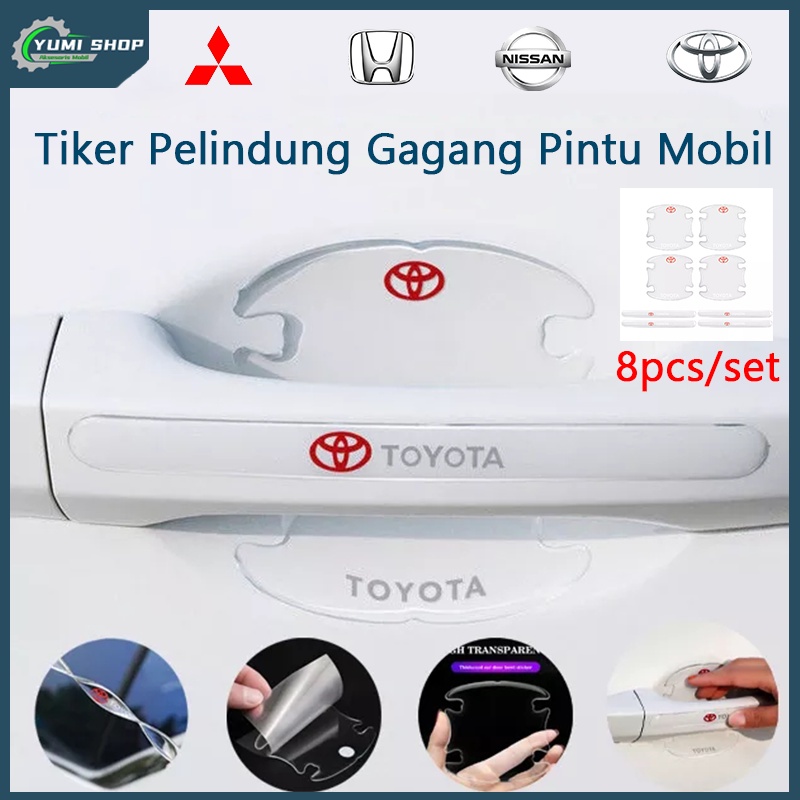 Jual 8pcs/set Stiker Pelindung Handle Mobil/Sticker Logo Toyota ...
