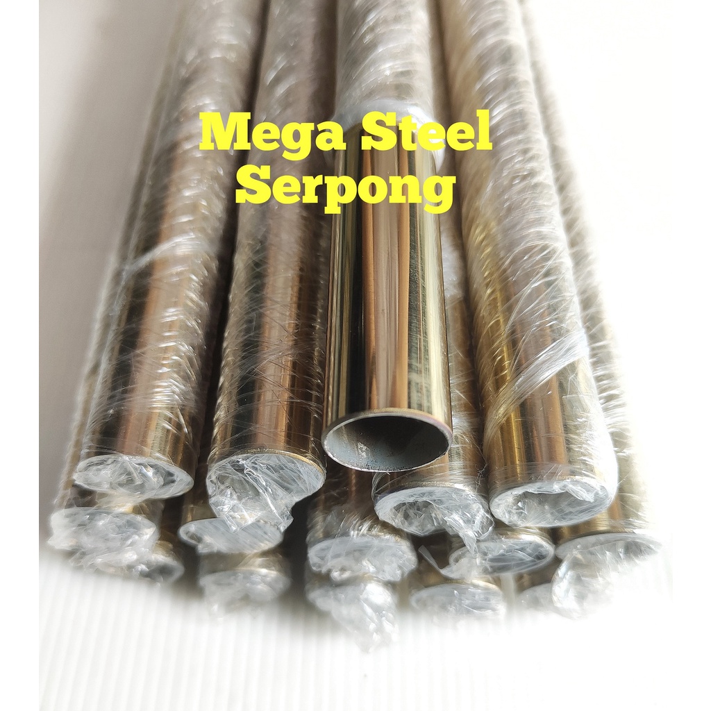 Jual Pipa Stainless Steel Bulat Gold 1 Inch / 2.5 cm Pjg 3 meter ...