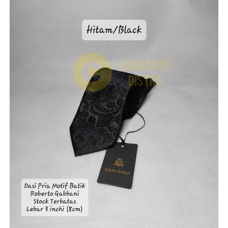 Jual Dasi Pria Panjang Motif Batik Lux Lebar 3 inchi ( 8 cm ) - Hitam ...