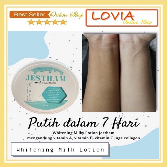Jual Brightening Milk Body Lotion Jestham With Sunscreen BPOM | Shopee ...