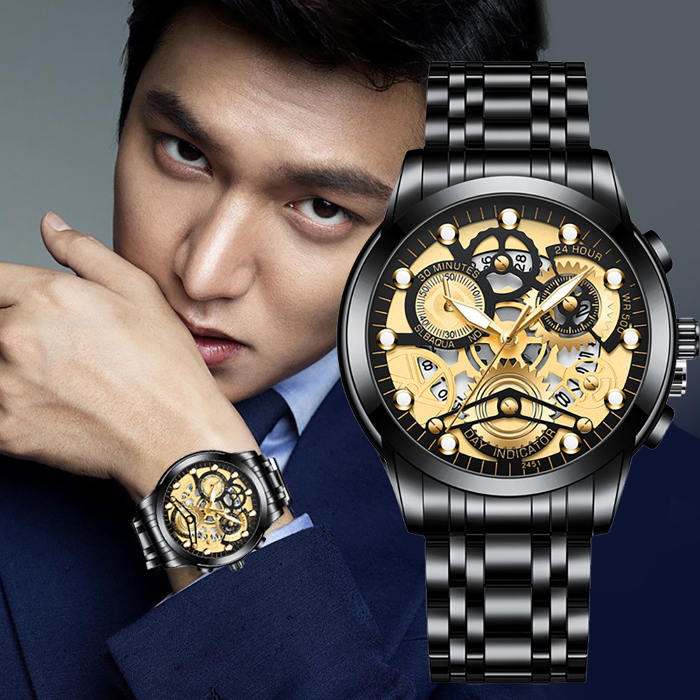 Jual 100% Original Jam Tangan Pria Anti Air analog Men Watches ...